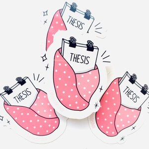 PHD Thesis Vinyl Sticker Perfect Gift for Phd Graduate - Etsy