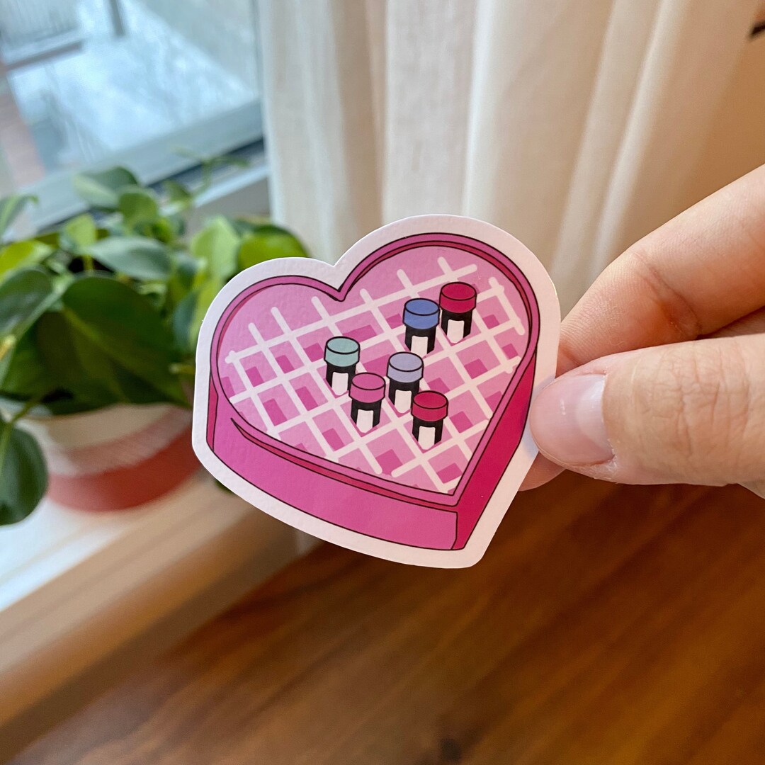 Heart-shaped Reagent Box Valentine's Day Sticker Science Valentine's ...
