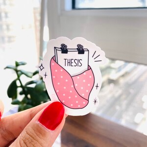 PHD Thesis Vinyl Sticker Perfect Gift for Phd Graduate - Etsy