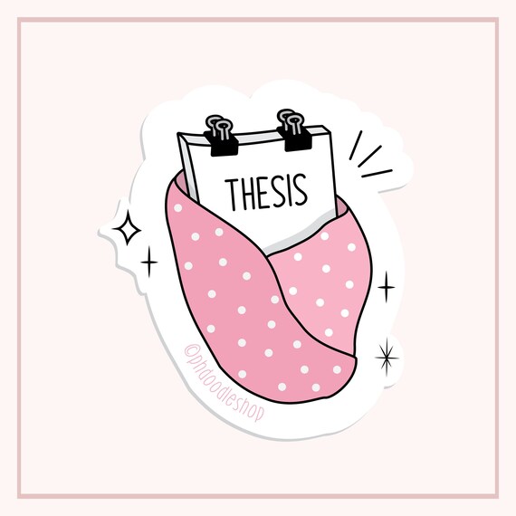 PHD Thesis Vinyl Sticker Perfect Gift for Phd Graduate - Etsy