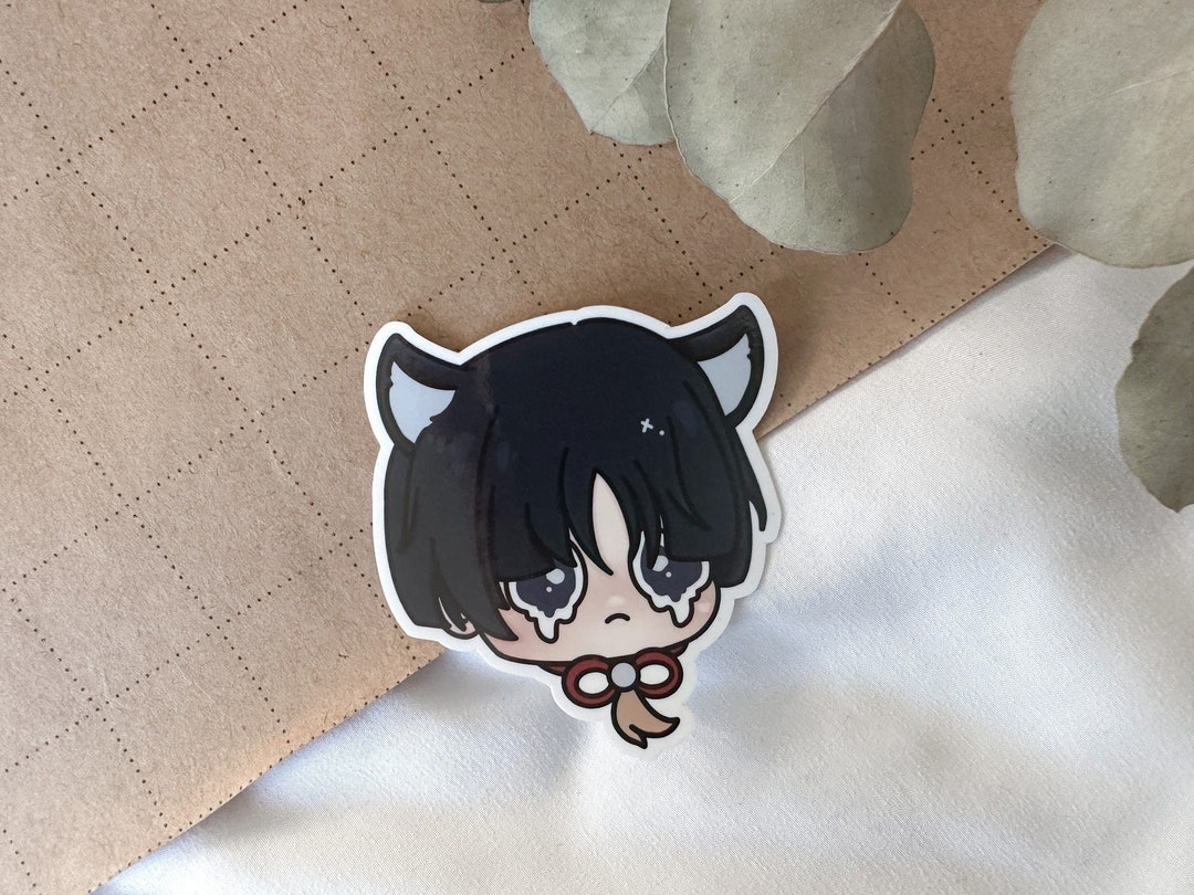 Scaramouche Cat Genshin Sticker | Wanderer Genshin Impact Sad Boi ...