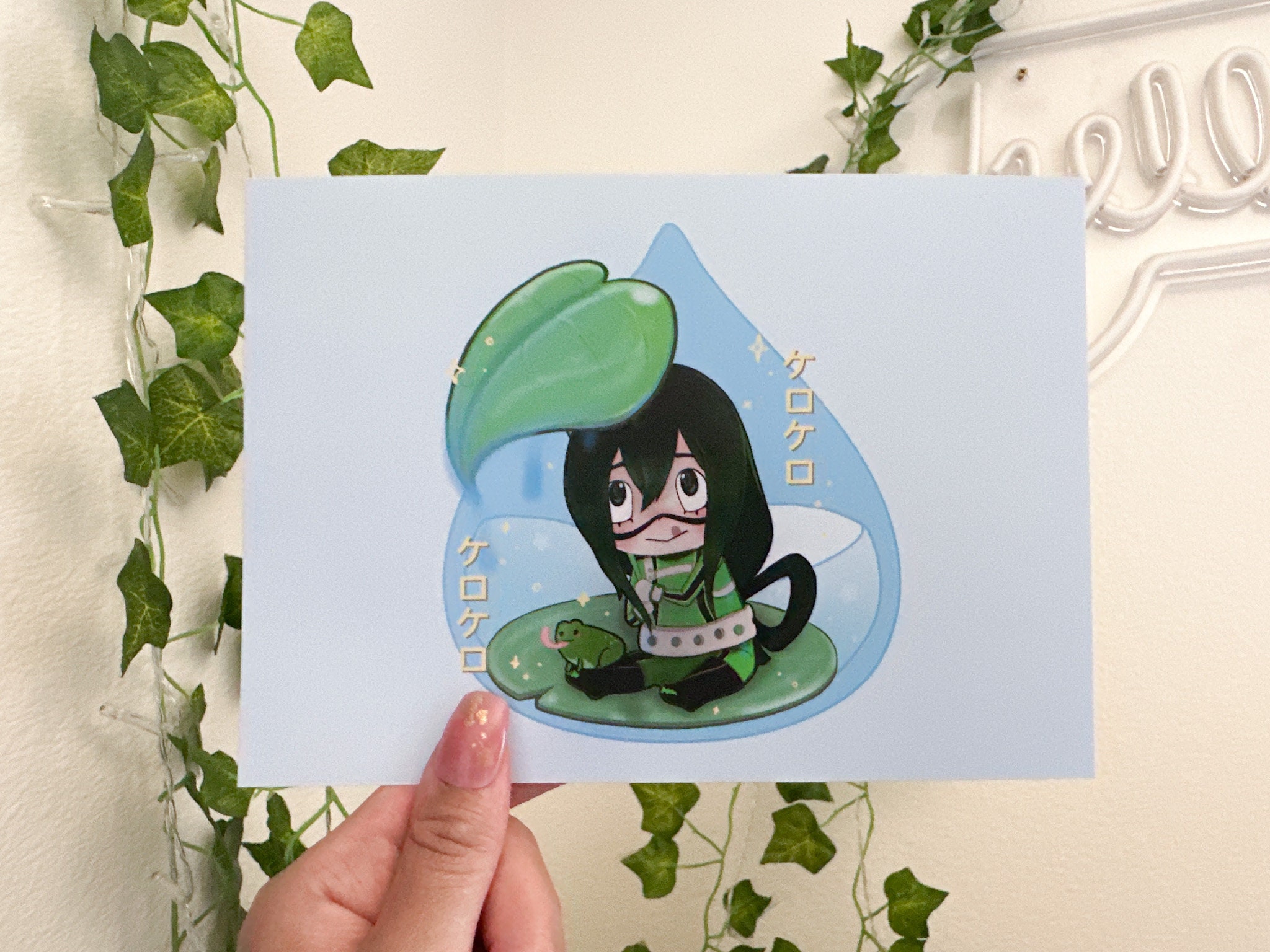 Cute Frog Girl Print MHA Kawaii Wall Art Postcard Print - Etsy Australia