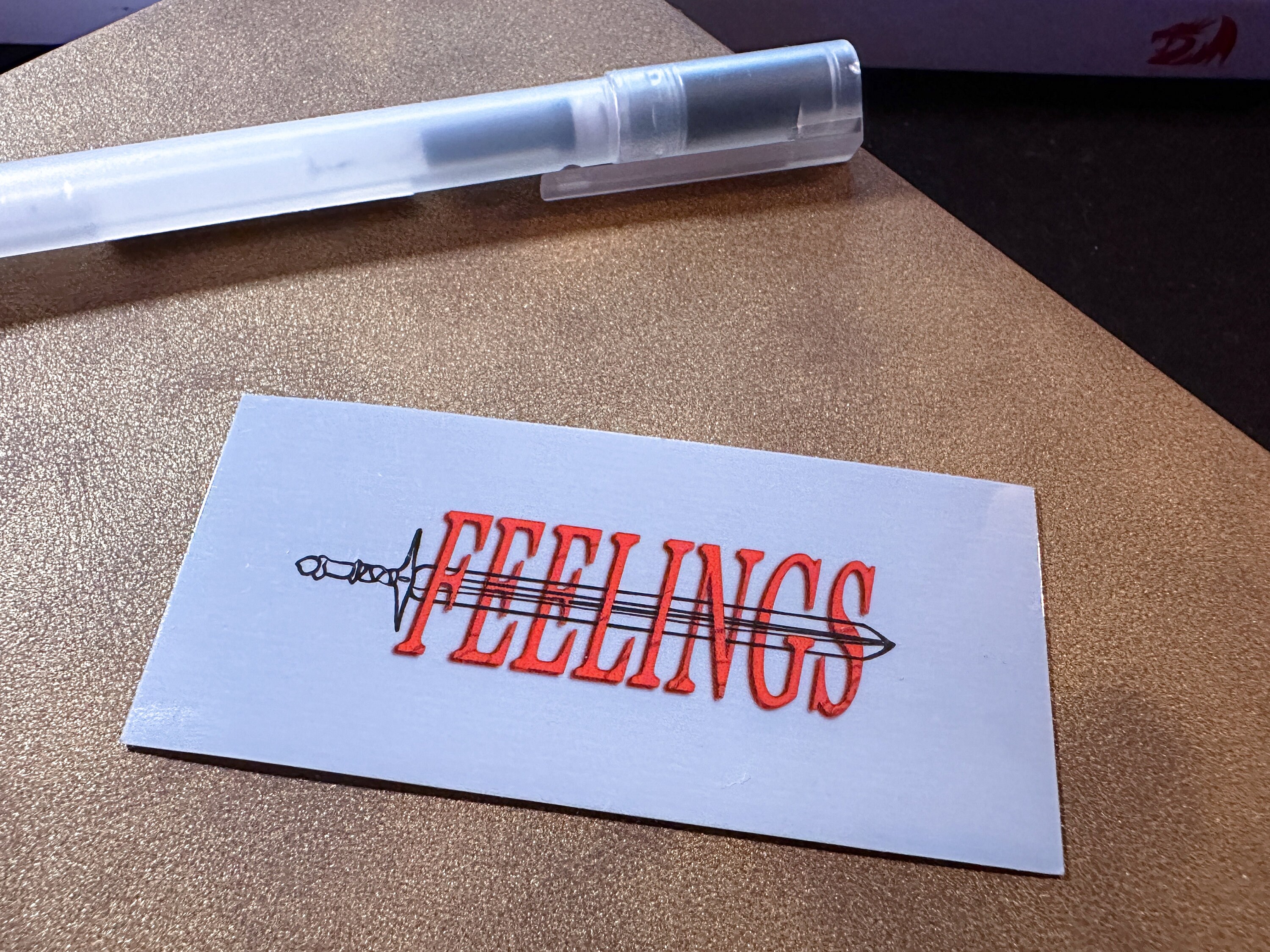 Feelings Typography Sticker Word Art Lettering Sticker Art - Etsy
