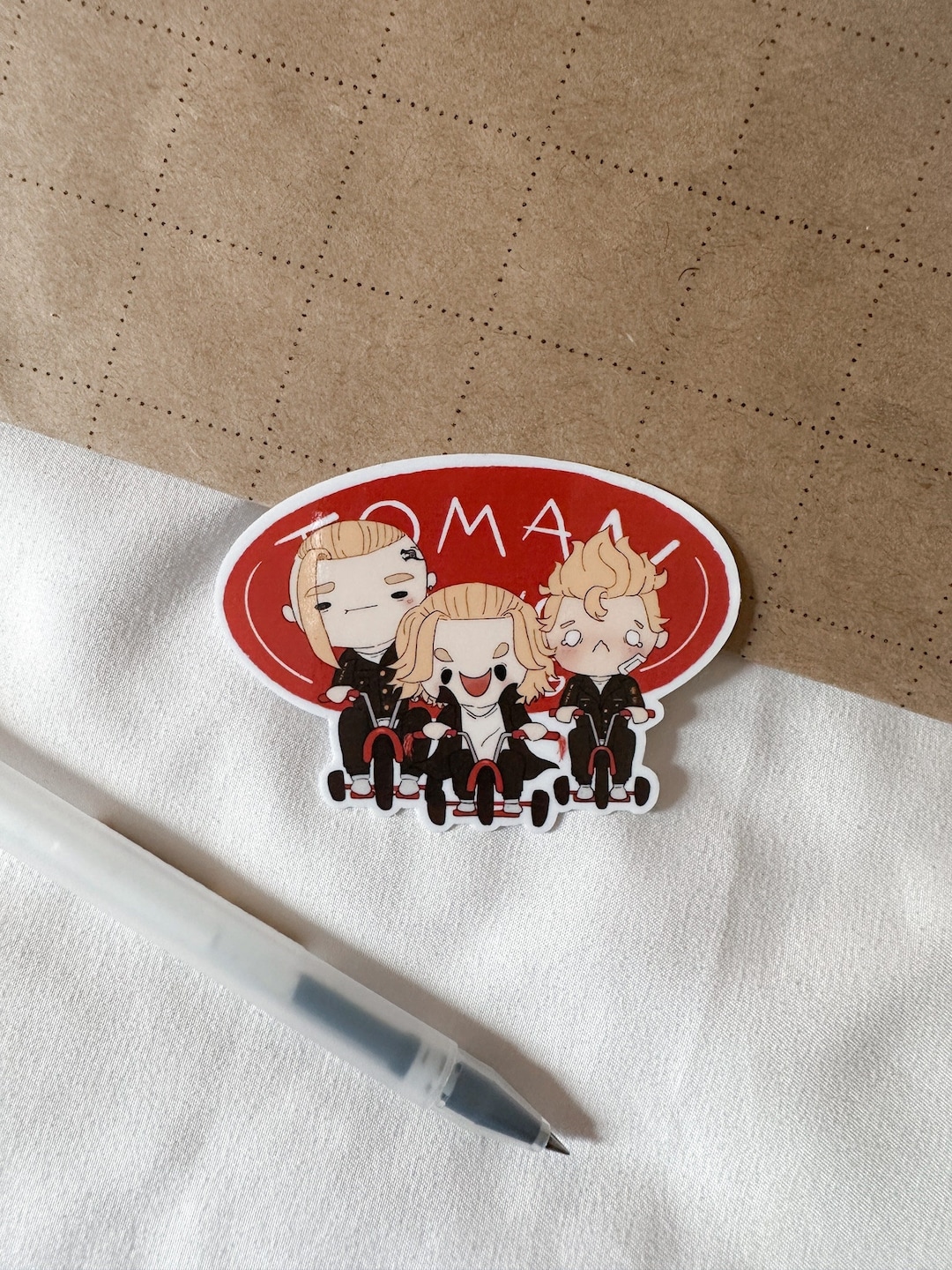 Tokyo Tricycle Gang Sticker | Anime Fanart | Chibi Sticker - Etsy