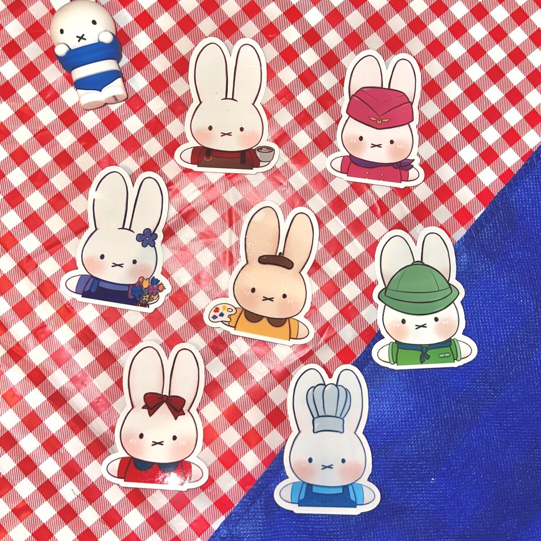 Miffy Bunny Goes to Work || Cute and Funny White Rabbit Waterproof ...