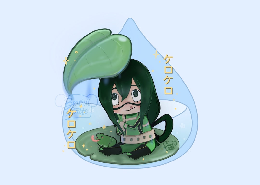 Cute Frog Girl Print MHA Kawaii Wall Art Postcard Print - Etsy Australia