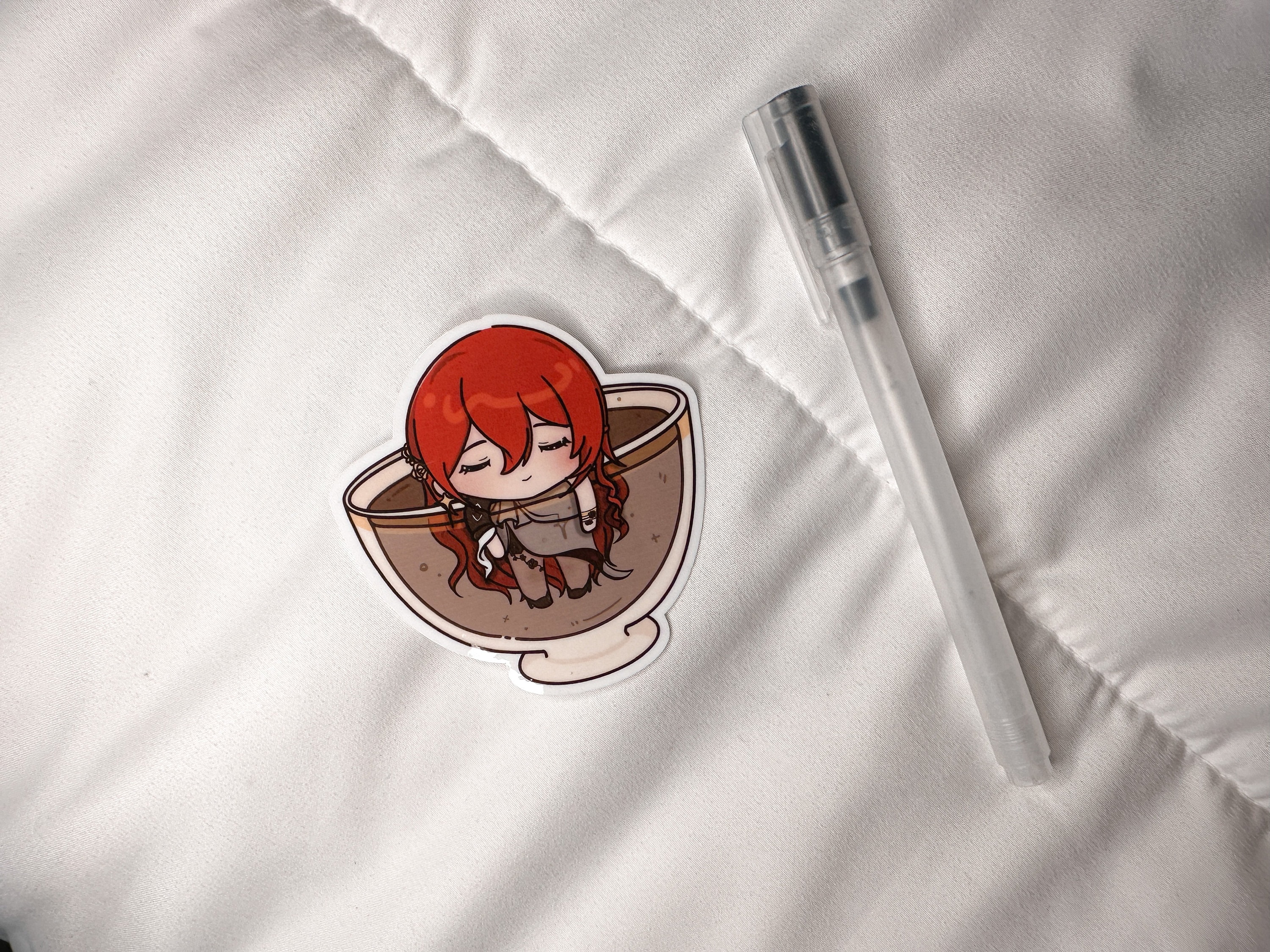 Himeko Honkai Star Rail Coffee Sticker Anime Gacha Video Game Sticker ...