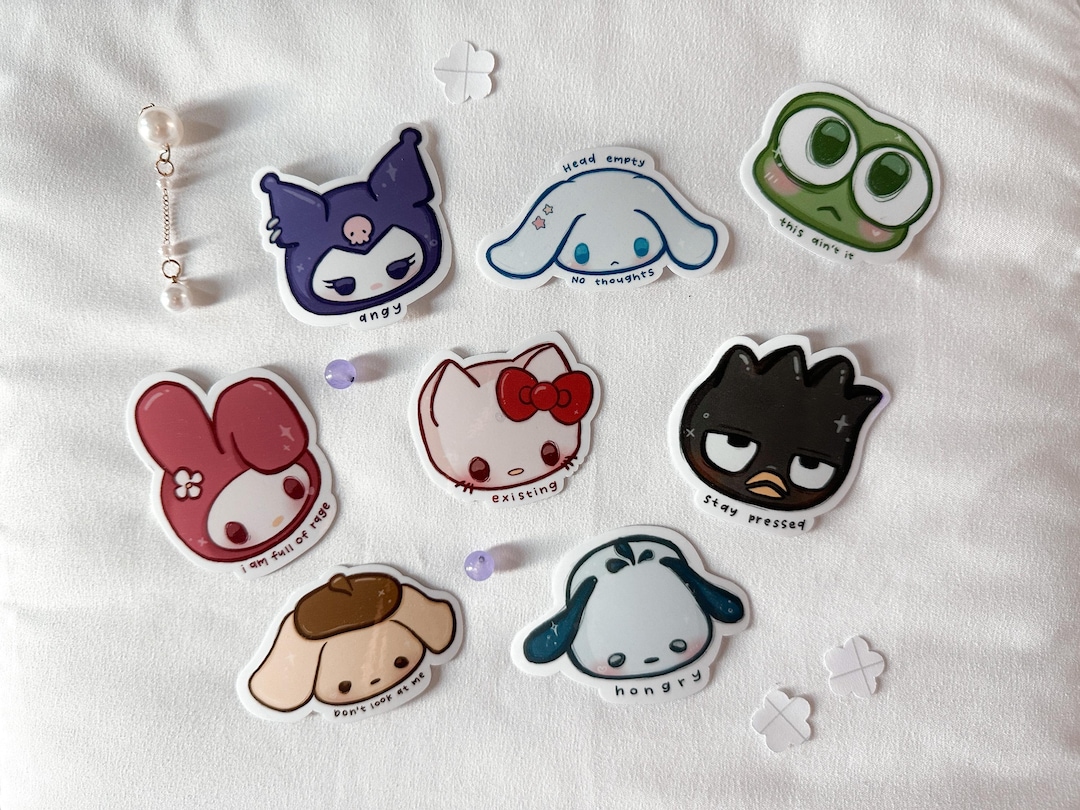 Unhinged Animal Besties Stickers || Kawaii Cute Funny Sayings Art ...
