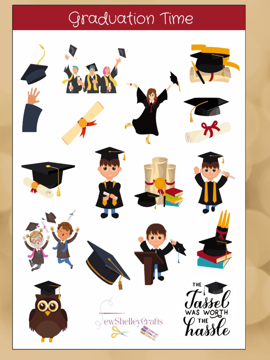 Graduation Stickers for Card Making Scrapbooks Planners - Etsy UK