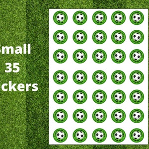 Football Party Stickers, Personalised Football Birthday Party Stickers ...