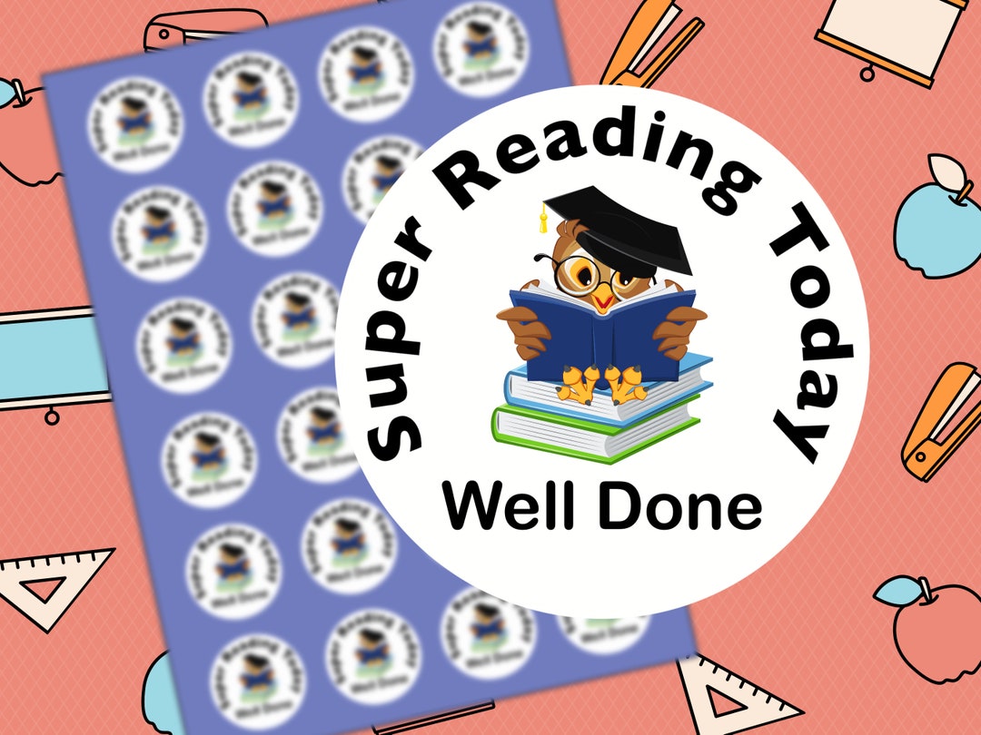 Reading Teacher Reward Stickers, Well Read Stickers, Good Reading ...