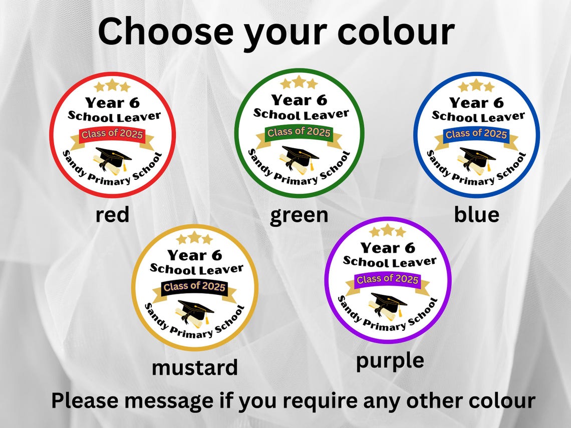 End of Year 6 Leavers Stickers, Year 6 Leaver Class of Stickers ...