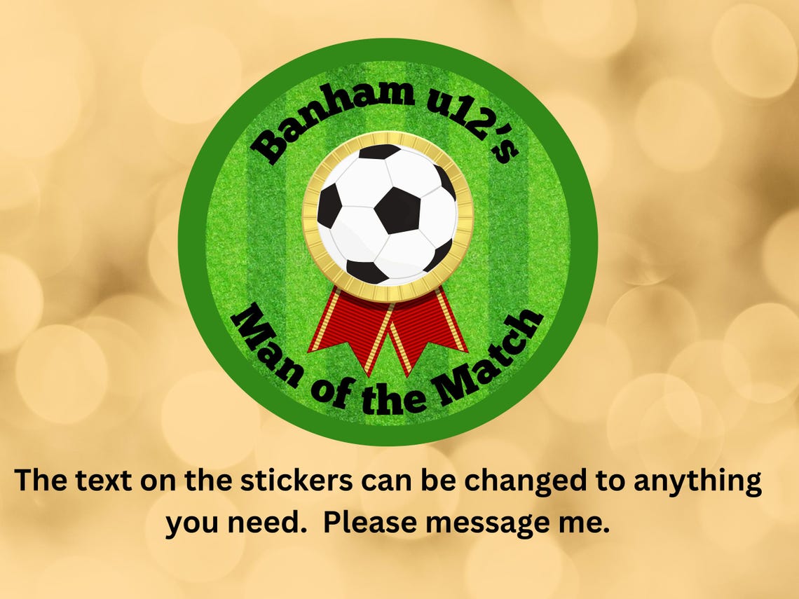 Player of the Match Stickers, Girl, Boy of the Match Award, Football ...