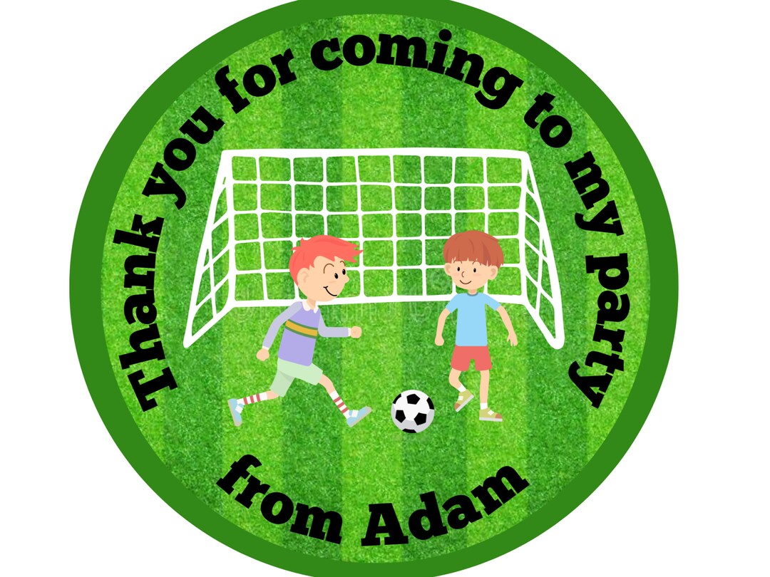 Football Party Stickers Personalised Football Birthday Party - Etsy
