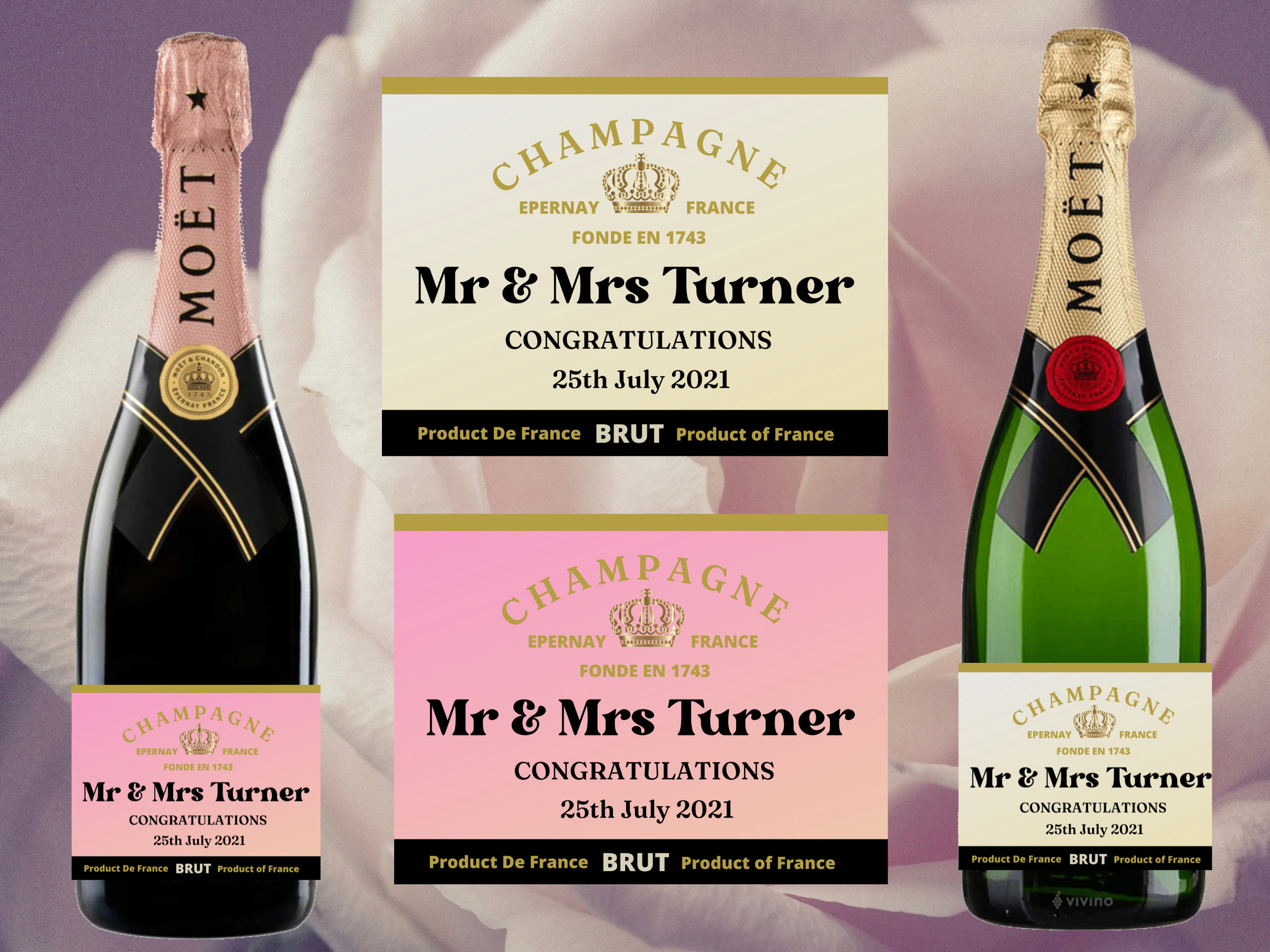 Personalised Champagne Bottle Labels Wine Bottle Stickers - Etsy UK