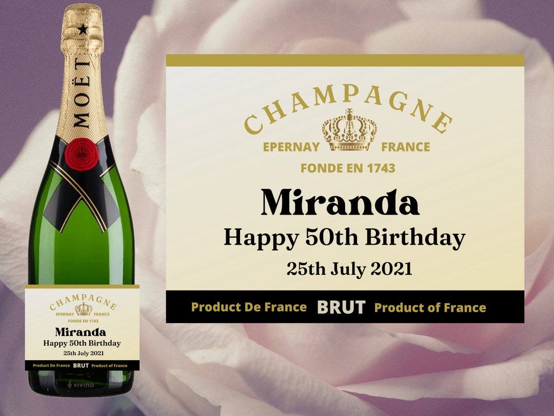 Personalised Champagne Bottle Labels, Wine Bottle Stickers, Wedding ...