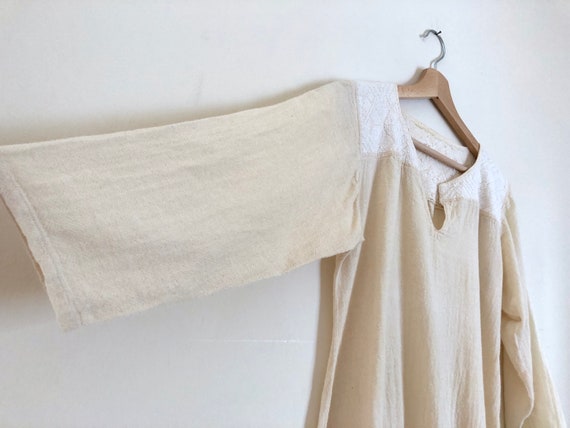 60’s Natural Linen Peasant Shirt - Gem