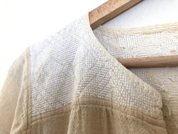 60’s Natural Linen Peasant Shirt - Gem