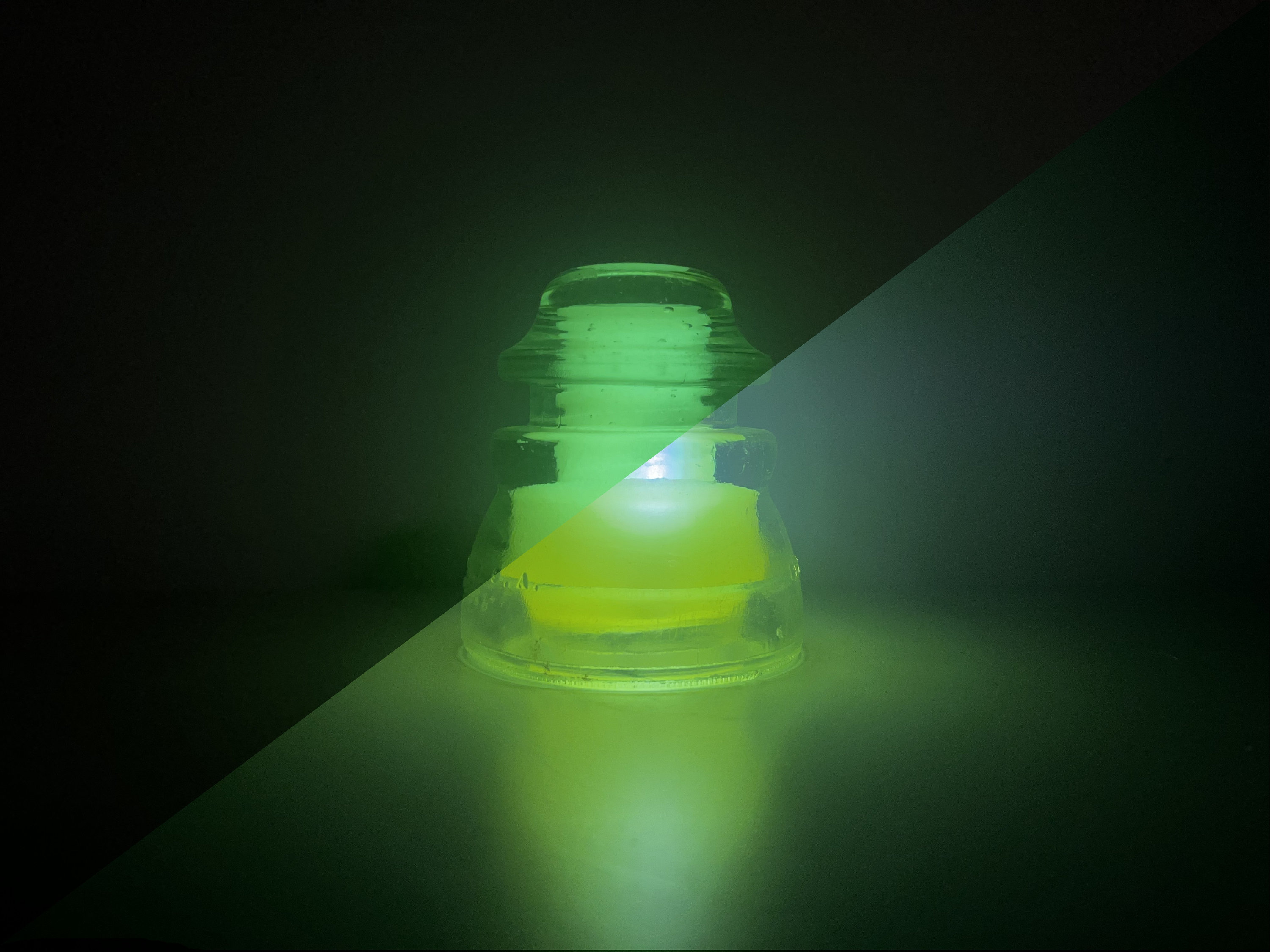 UV Glow Glass Insulator Night Light - Etsy