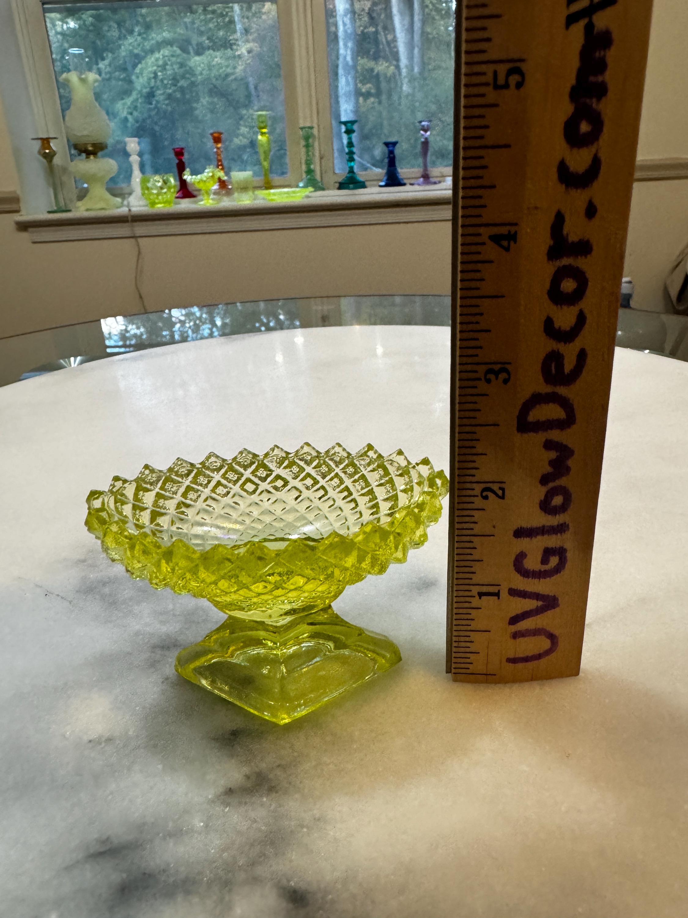 Vaseline Glass Salt Dish - Etsy