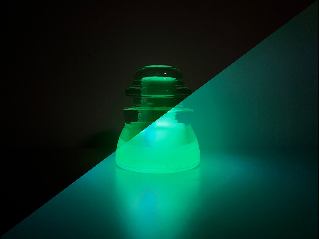 UV Glow Glass Insulator Night Light - Etsy