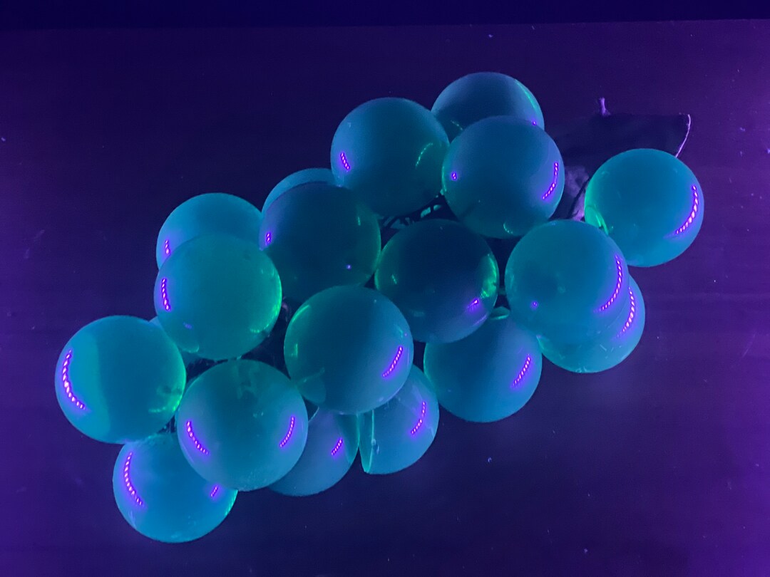BIG! 10" Heavy UV Reactive Lucite Grapes - Etsy