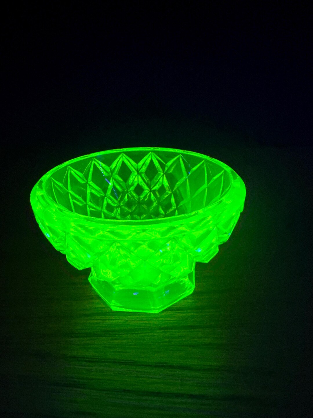 Vaseline Glass Salt Dish - Etsy