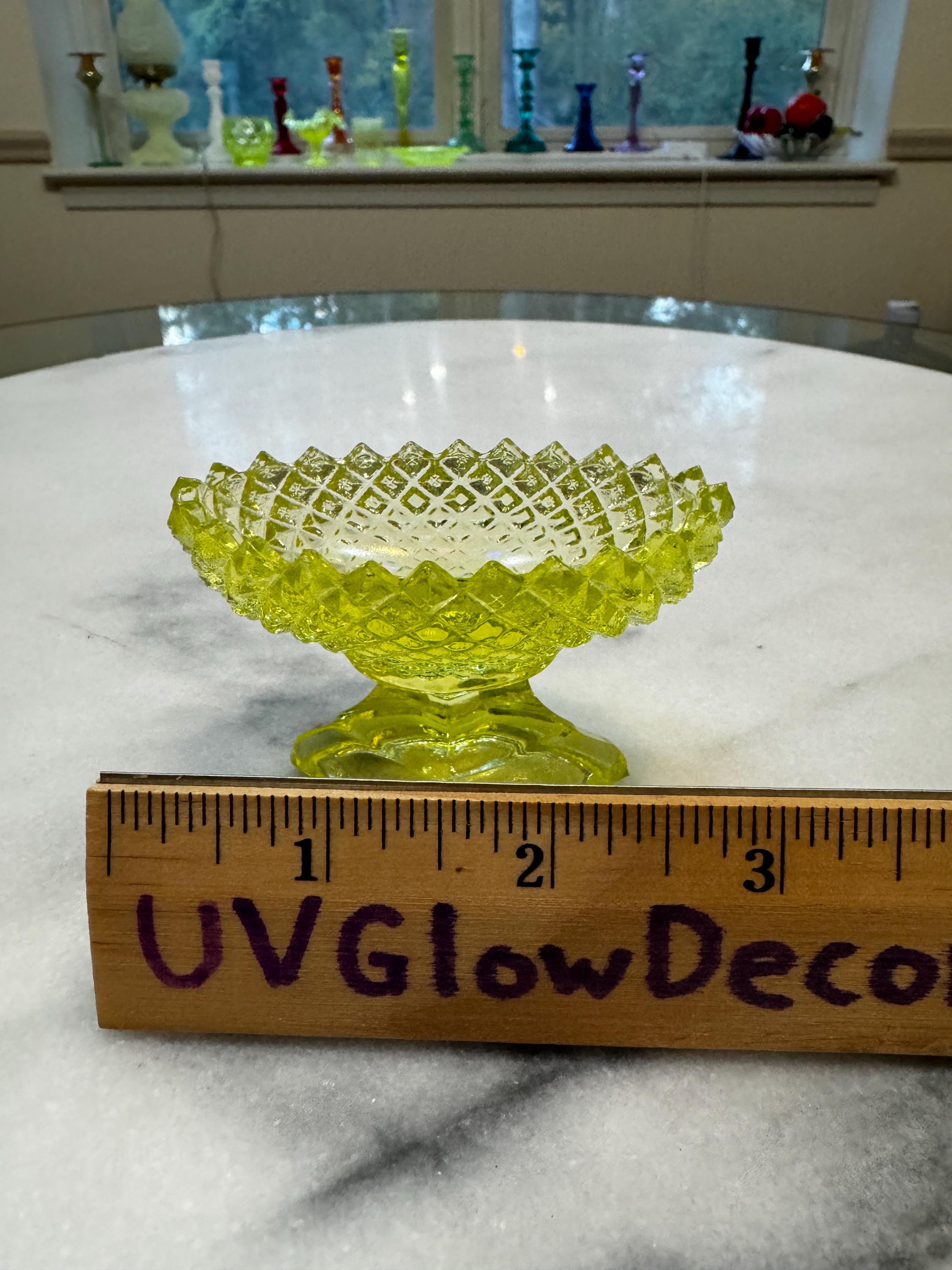 Vaseline Glass Salt Dish - Etsy