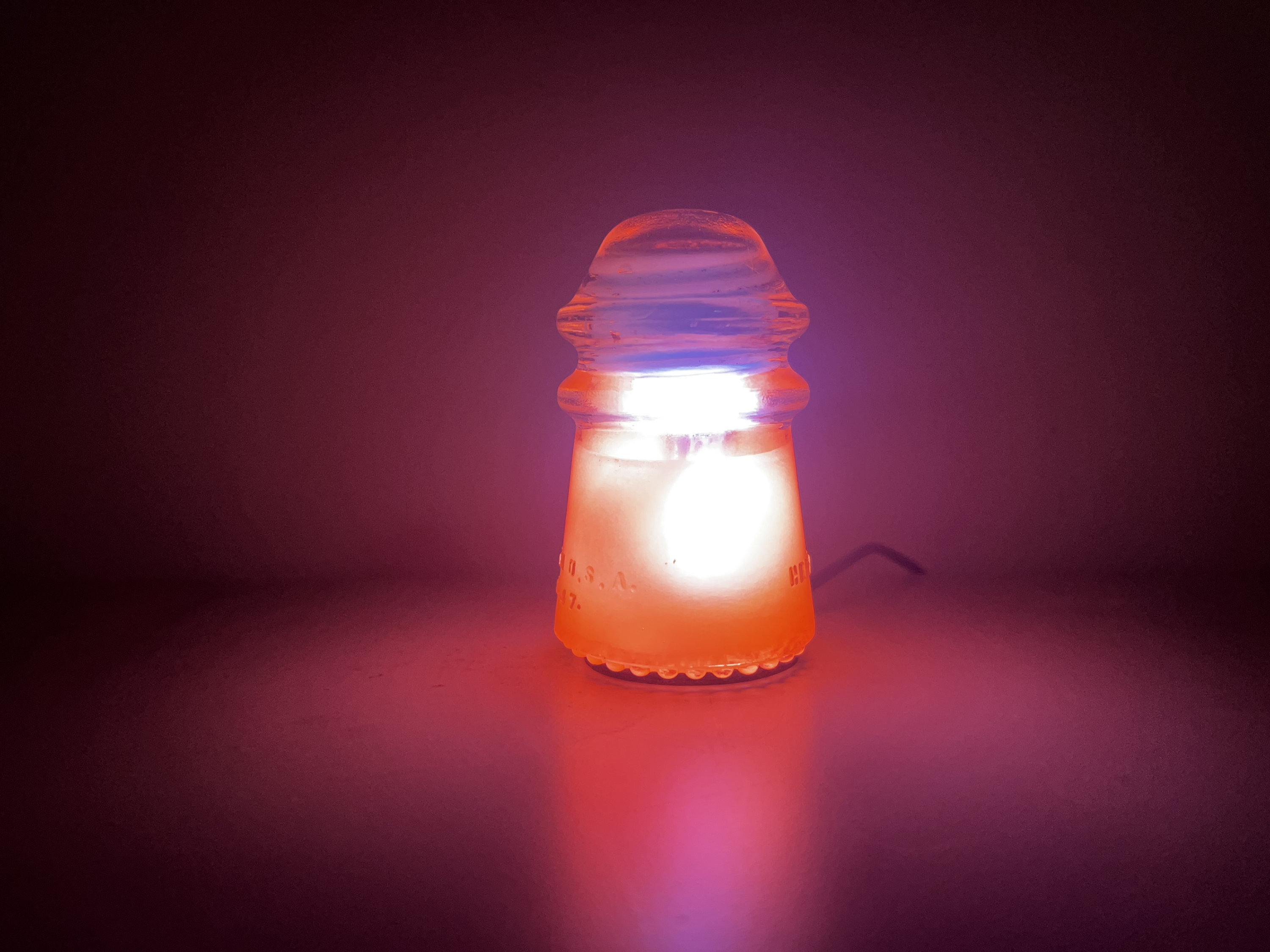 UV Glow Glass Insulator Night Lite - Etsy Canada
