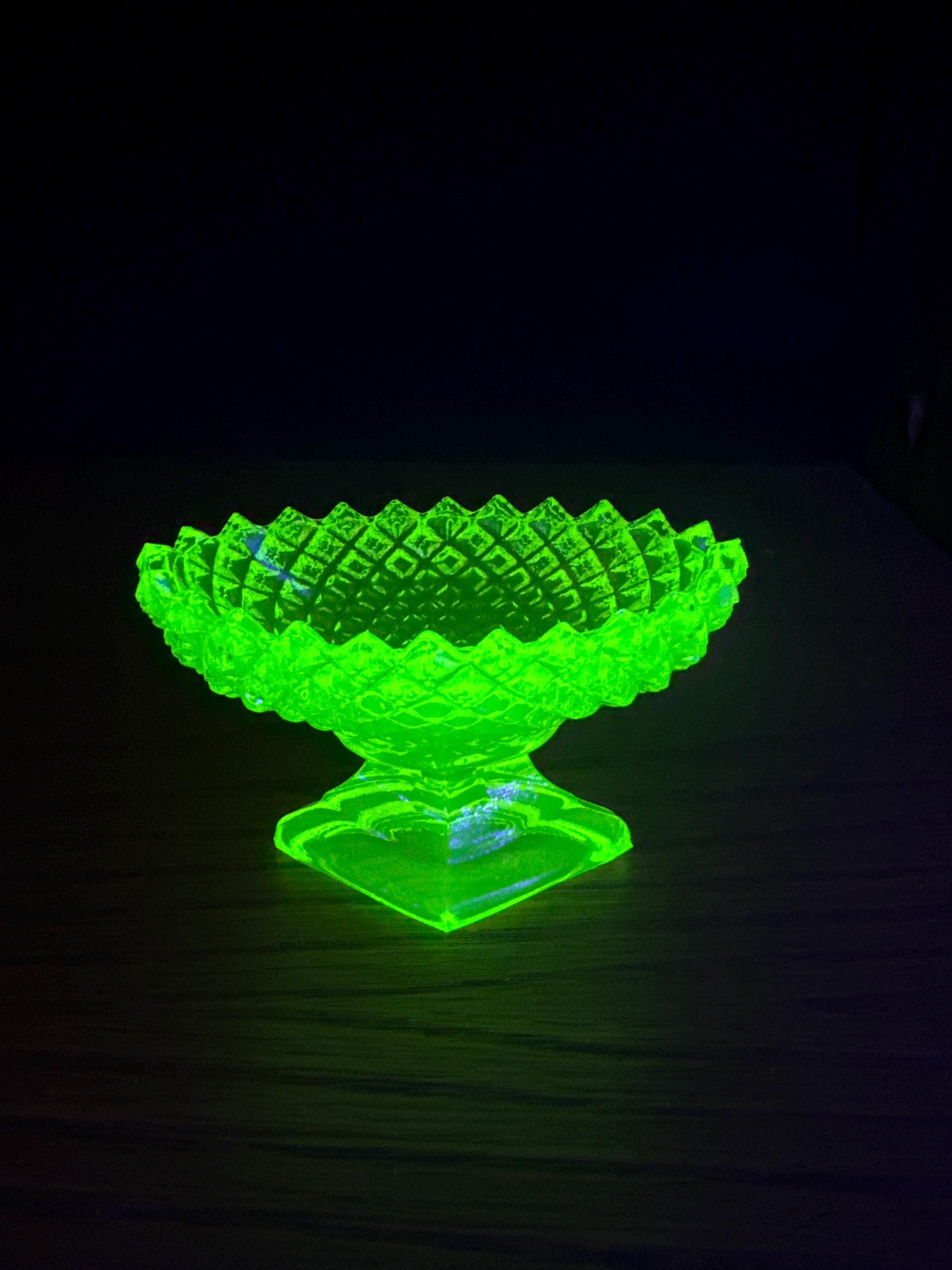 Vaseline Glass Salt Dish - Etsy