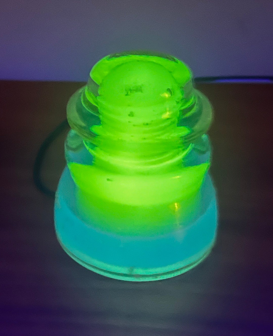 UV Glow Glass Insulator Night Light - Etsy