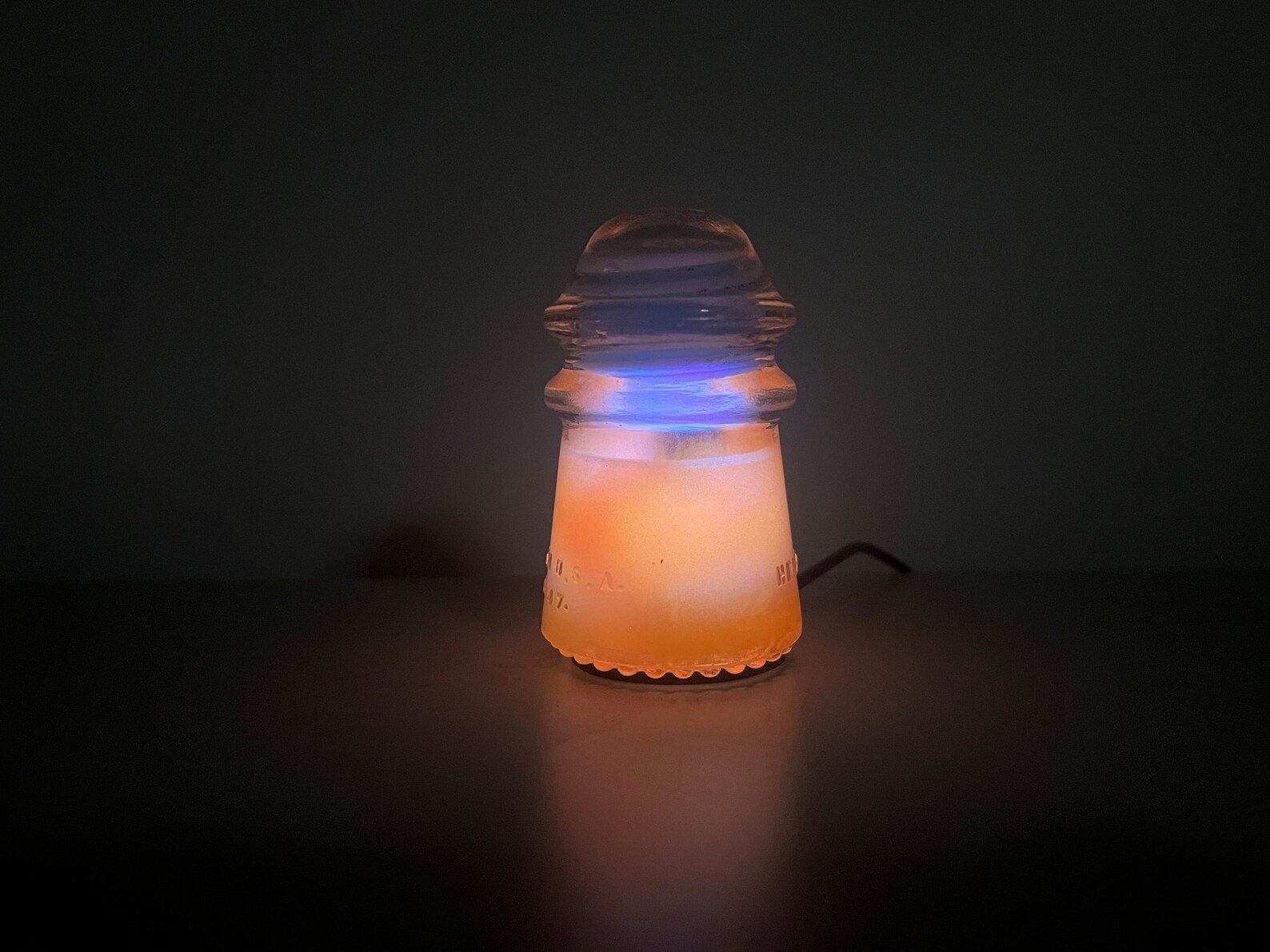 UV Glow Glass Insulator Night Lite - Etsy Canada