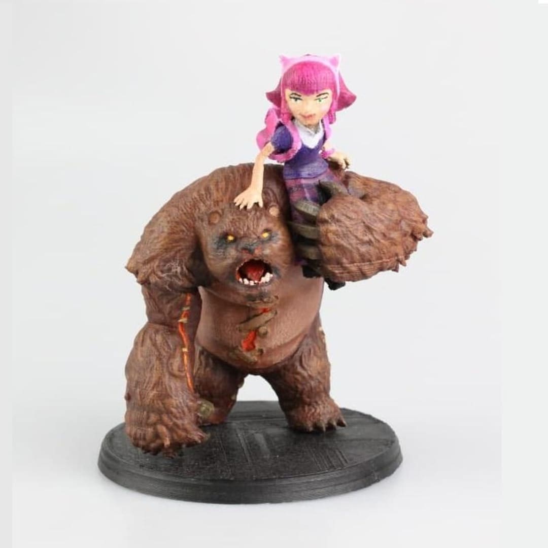 Annie and the Teddy Bear 3D Resin Print Miniature, 12K Quality, Special ...