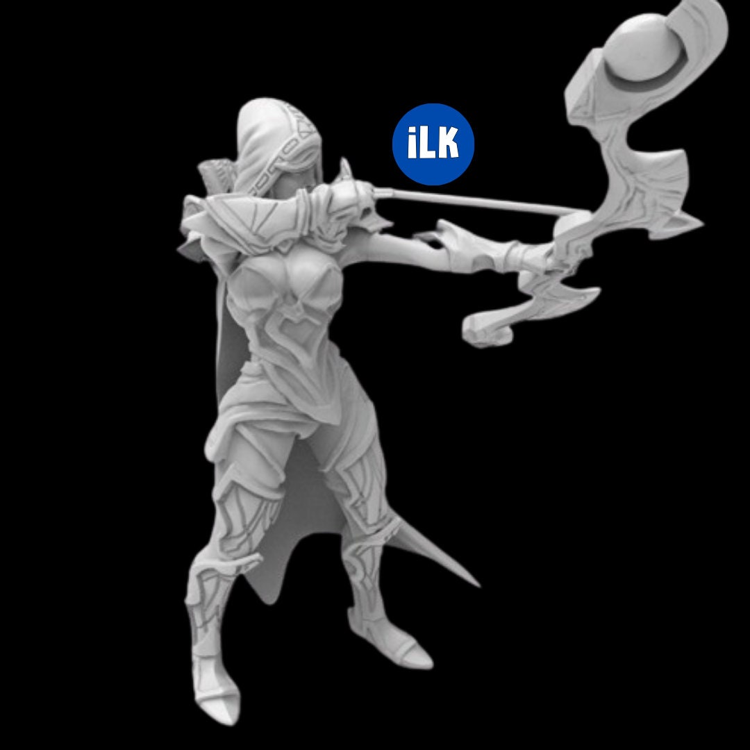 Archer Drow Ranger 3D Figure, Archer Woman Hero 3D Figure - Etsy