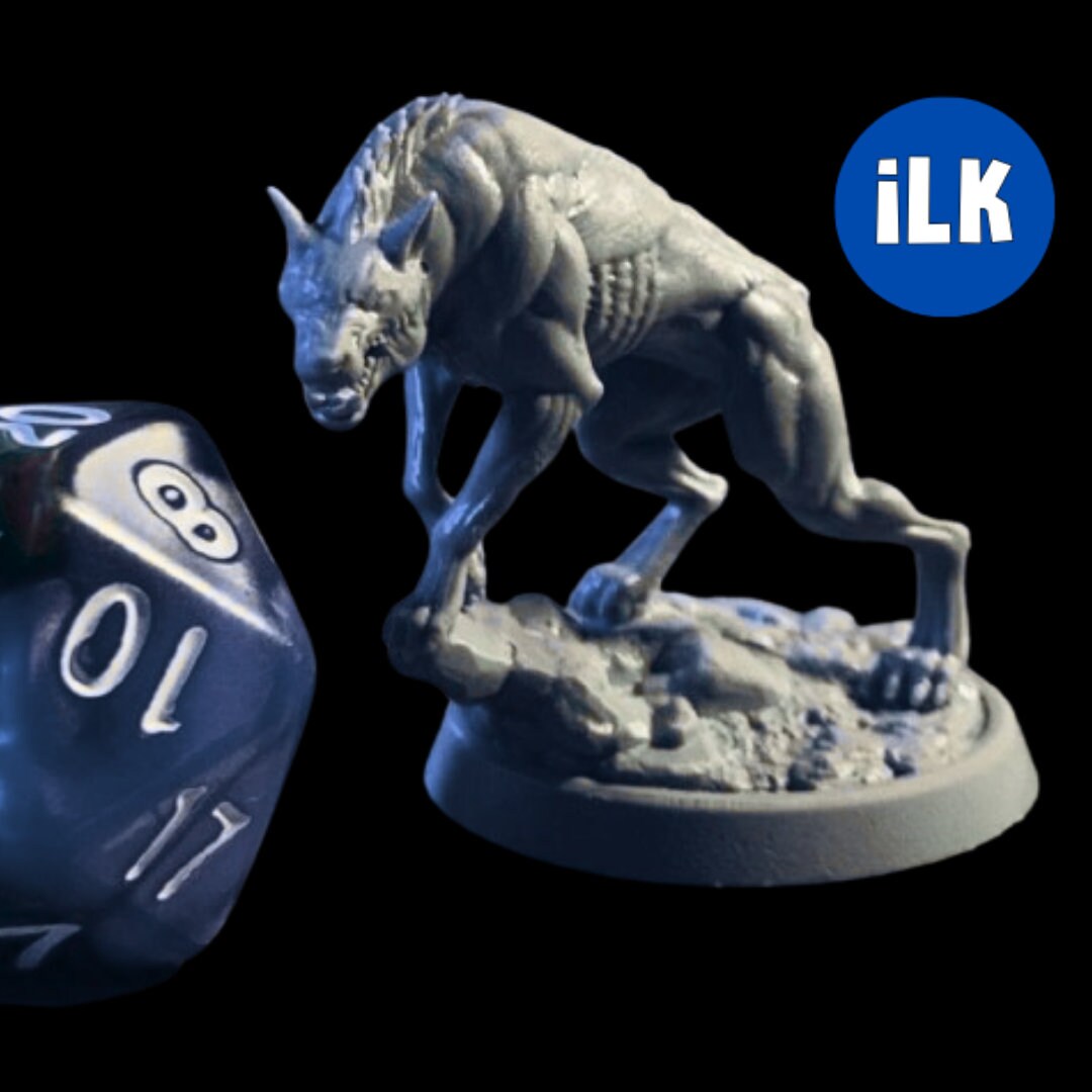 Hellhound Unleashed Hellhound Dog 3D Miniature With Fiery Eyes for D and D Table Game - Etsy