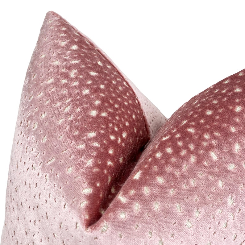Antelope Cut Velvet Pillow Cover Blush Pink Throw Pillow - Etsy