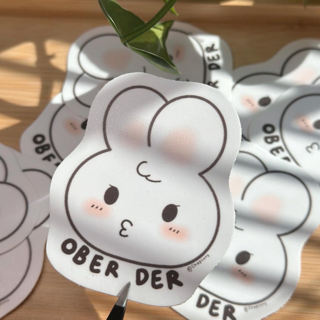 Ober Der Bunny Sticker – Funny Filipino Bunny Vinyl Sticker | Cute ...