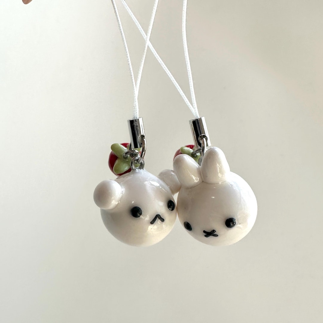 Miffy Charm Bear Charm W/ Strawberry - Etsy
