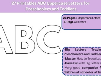 Big Letters Tracing - Etsy