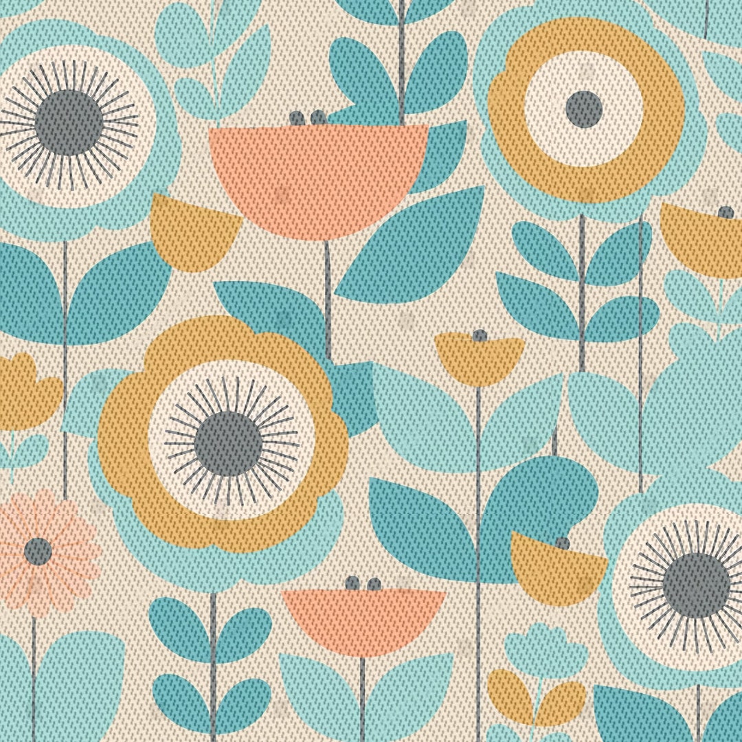 Abstract Modern Flower Pattern Needlepoint Canvas - Etsy