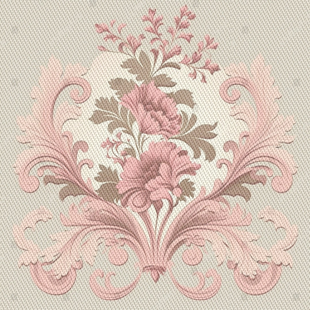 Traditional Floral Pattern Needlepoint Canvas - Etsy
