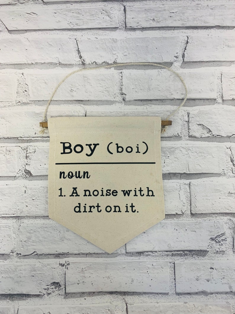 Boy Definition Pennant Banner Home Decor - Etsy
