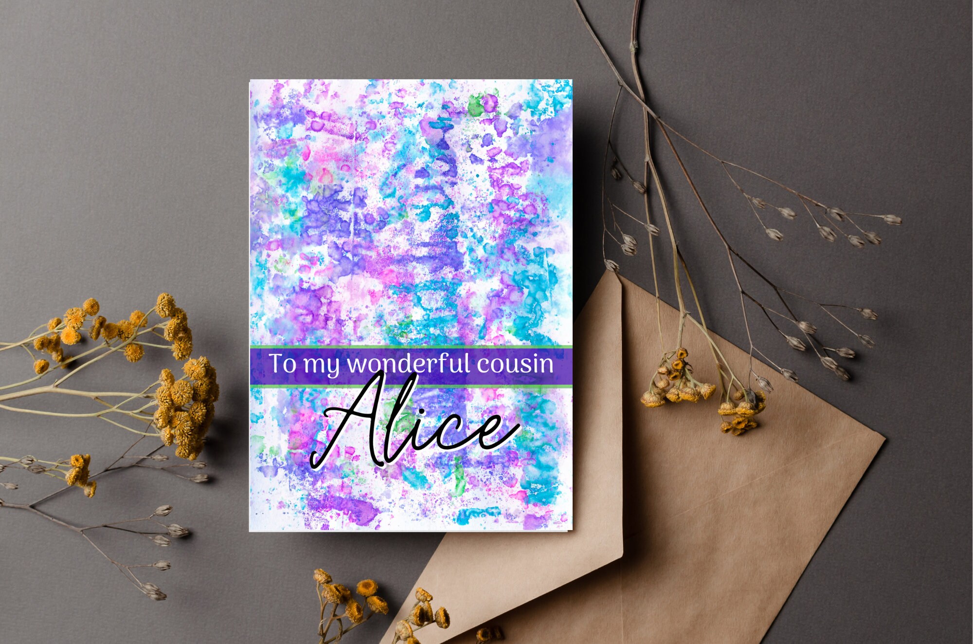 Personalized Printable Greeting Card for a Cousin | to My Wonderful ...