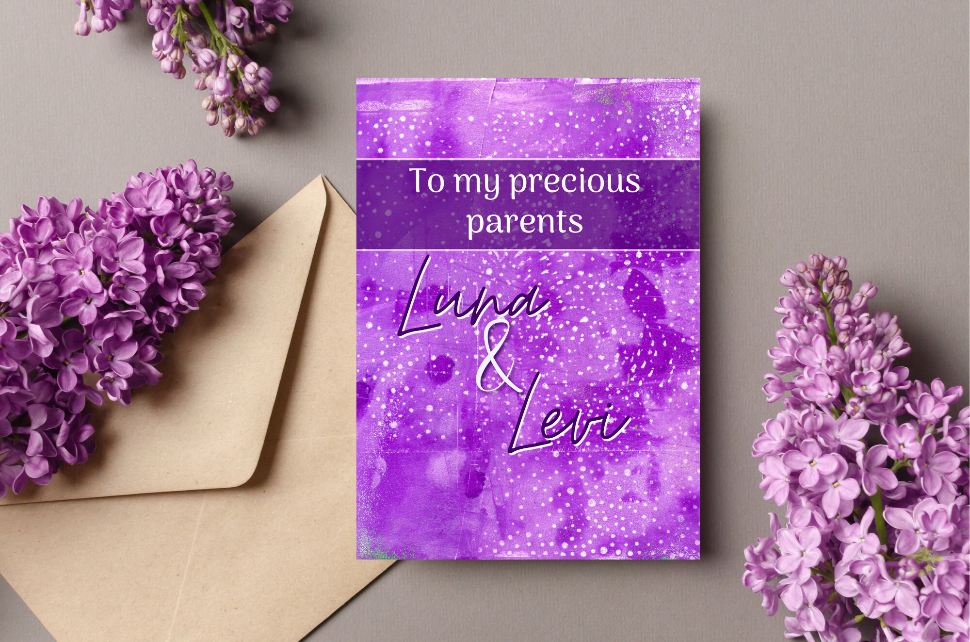 Personalized Printable Greeting Card for Parents to My Precious Parents ...