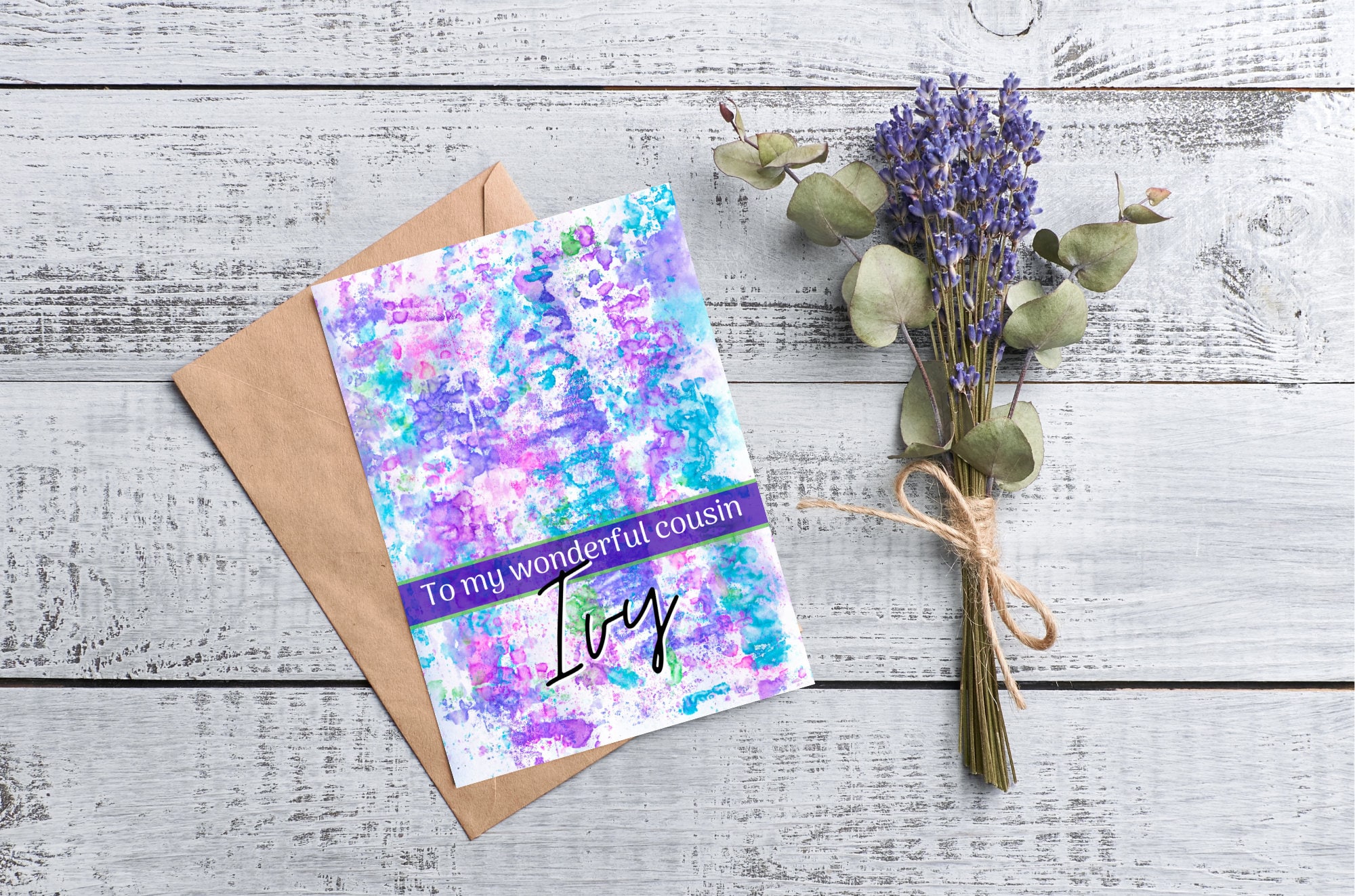 Personalized Printable Greeting Card for a Cousin | to My Wonderful ...
