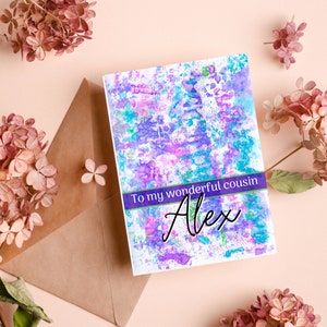 Personalized Printable Greeting Card for a Cousin | to My Wonderful ...