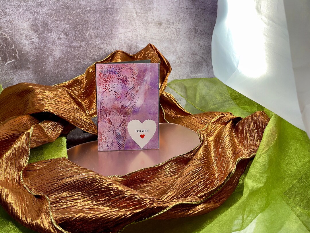 Handmade Greeting Card for a Loved One for You Abstract Purple ...