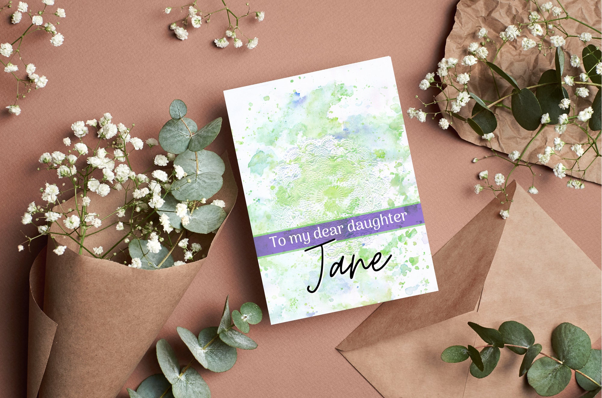 Personalized Printable Greeting Card for a Daughter to My - Etsy