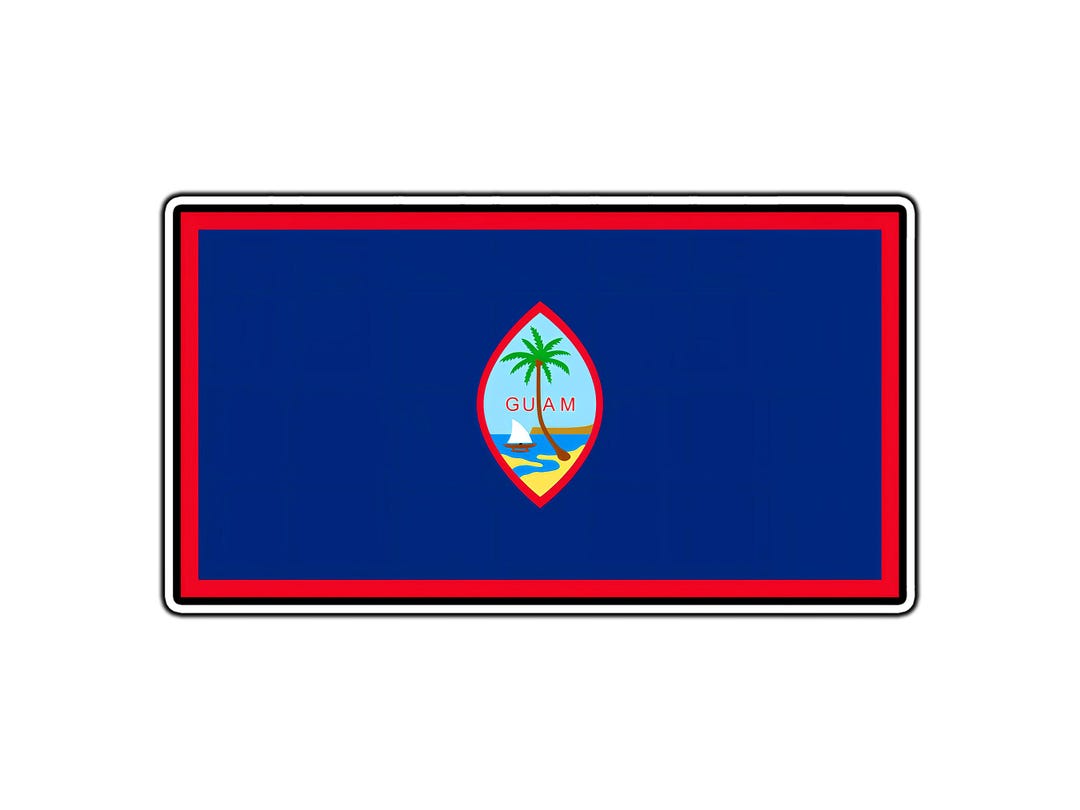 1213 Guam Flag Waterproof Vinyl Sticker Decal Die-cut - Etsy
