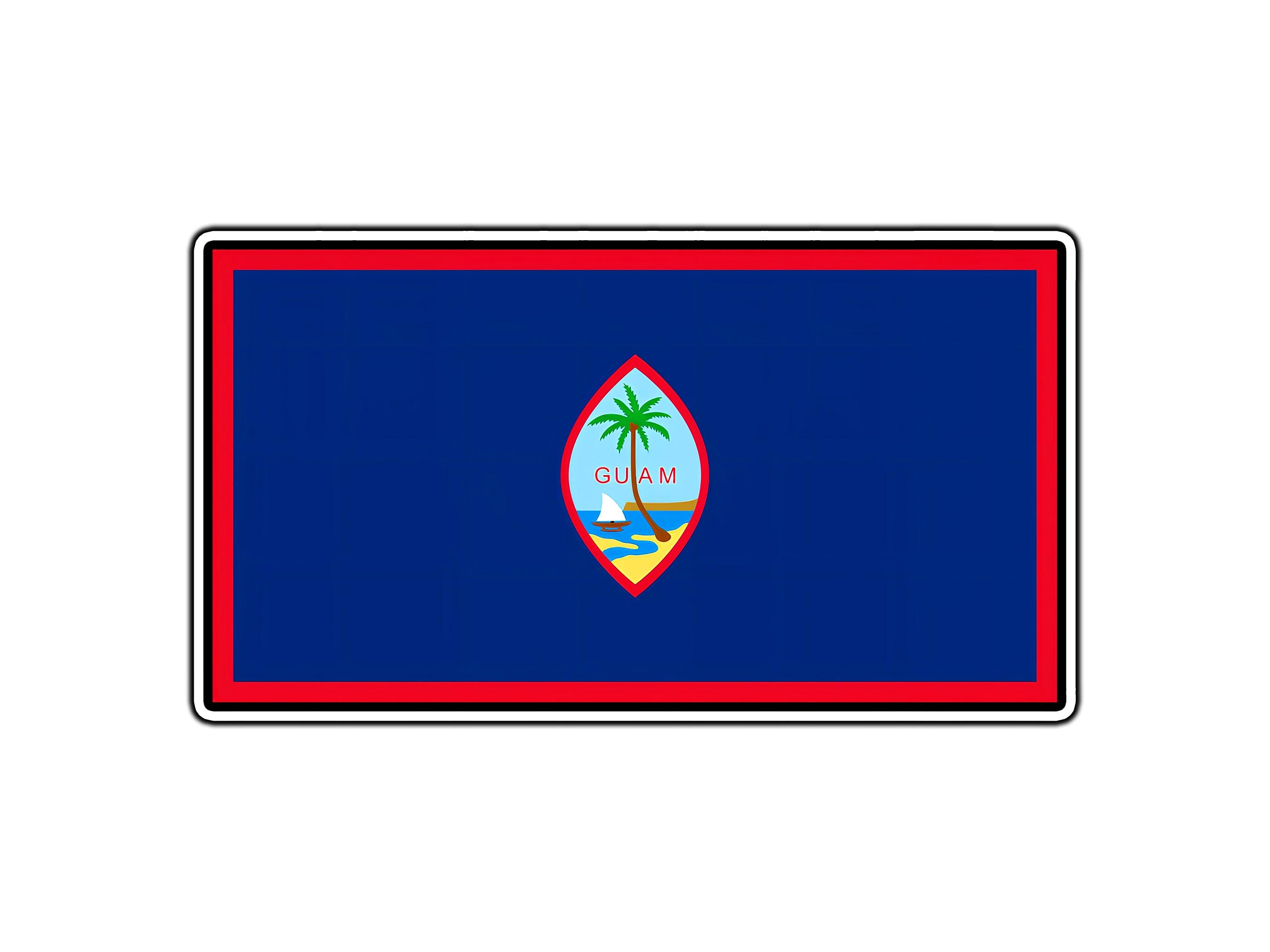 1213 Guam Flag Waterproof Vinyl Sticker Decal Die-cut - Etsy